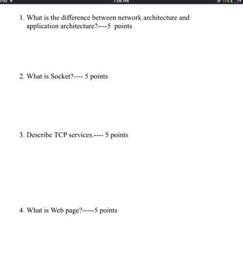 Solved 1 What Is The Difference Between Network