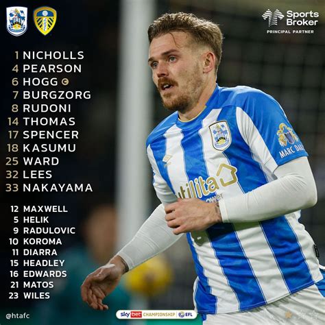 공홈 웨스트 요크셔 더비 허더즈필드 타운 Afc Vs 리즈 유나이티드 Fc 선발 라인업 축구 소식통 에펨코리아