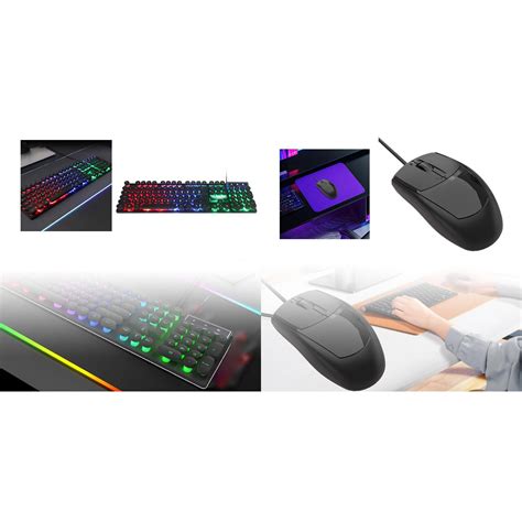 Mouse And Keyboard Combo Honeycomb Shell Light For Laptop PC Mac USB Desktop Punk Mechanical