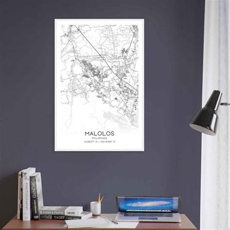 Malolos Philippines Map Poster Malolos City Road Wall Art Print Custom Maps And Posters