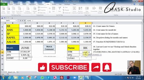 How To Use Ms Excel Indirect Function Vlookup Function And Match Function In Real Life Youtube