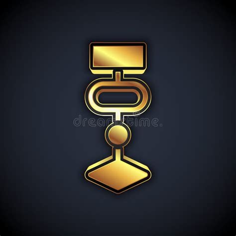 Gold Algorithm Icon Isolated On Black Background Algorithm Symbol