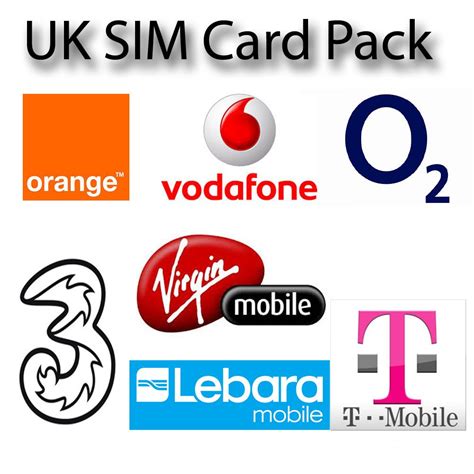 UK SIM Card Pack Vodafone O2 3 Orange T Mobile Virgin Mobile Lebara EBay