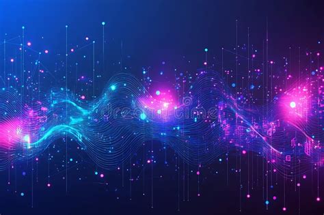 Abstract Digital Waveform Data Flow Network Stock Illustration Illustration Of Lines
