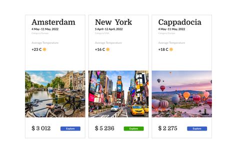 UI Card Design Behance