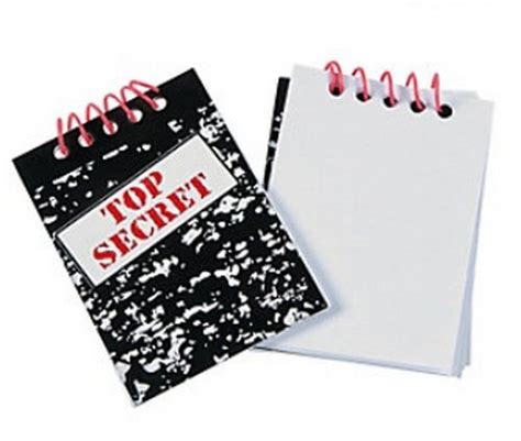 Pack Of 6 Top Secret Notebooks For Covert Missions And Classified