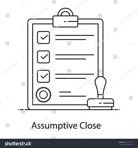 Assumptive Close Vector Stamp Document Stock Vector Royalty Free 1837713115