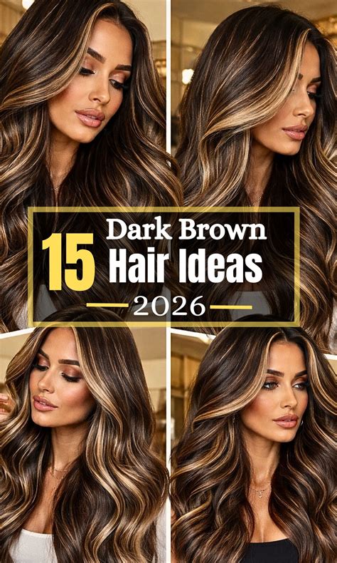 15 Stunning Dark Brown Hair Ideas With Blonde Highlights Glowusae