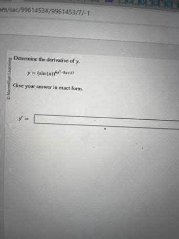 Answered Y Sin X 6x³ 8x 17 Bartleby