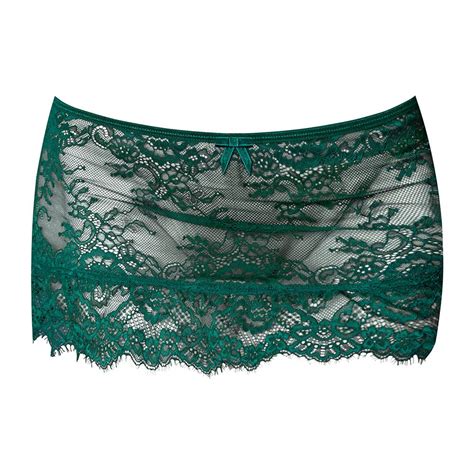 Magic Silk Evermore Emerald Green Flounce Skirt Cb X