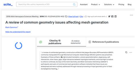 a review of common geometry issues affecting mesh generation