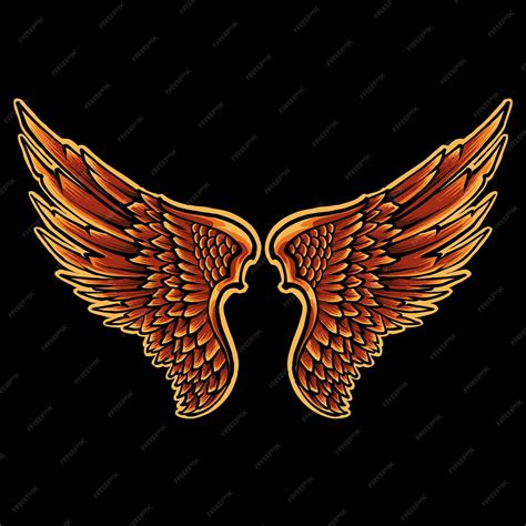 Premium Vector Vector Graceful Eagle Wings Art