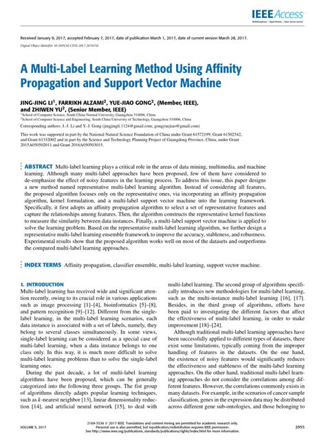 pdf a multi label learning method using affinity propagation and