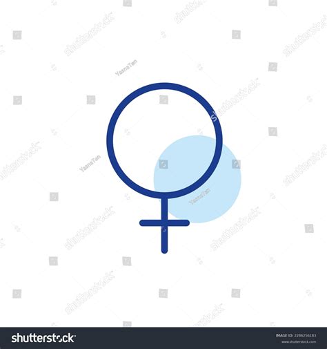 Female Gender Sex Symbol Circle Cross Stock Vector Royalty Free Shutterstock