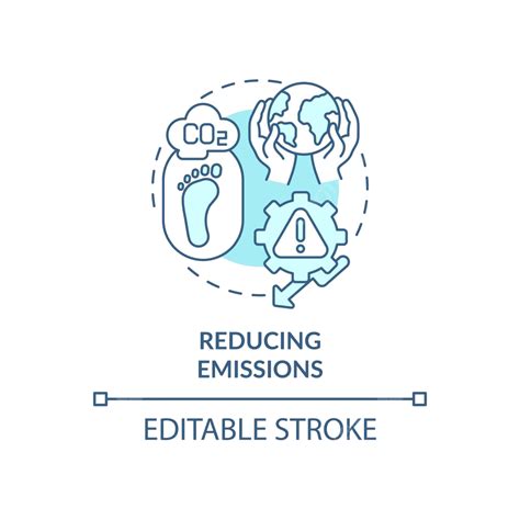 Reducing Emissions Concept Icon Element Abstract Graphic Vector