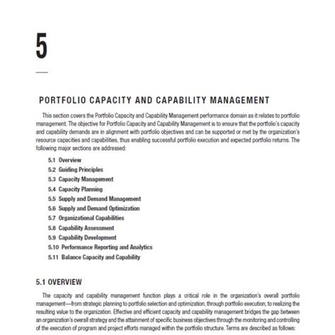 Portfolio Capacity And Capability Management Exam Knowledgemap
