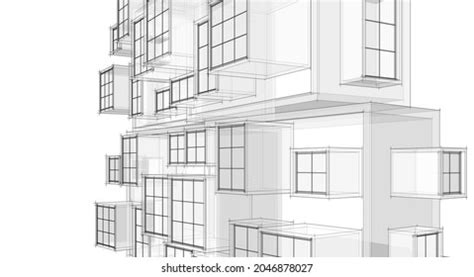 Abstract Modern Architecture Modular Facade D Stock Illustration Shutterstock