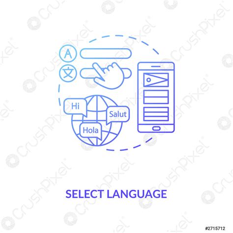 Select Language Concept Icon Stock Vector 2715712 Crushpixel