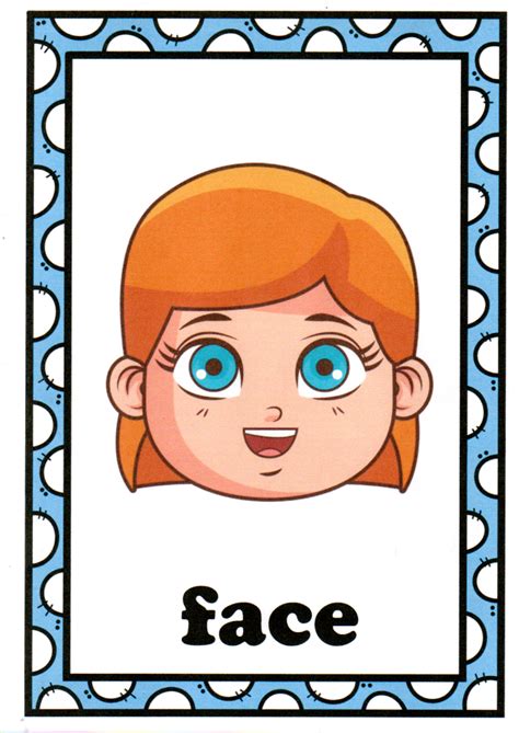 Картки з англійської мови на тему Частини тіла голова Flashcards Parts Of Body Head