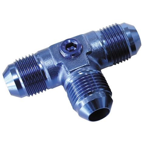 Aeroflow Flare An Tee 6an With 2 X 18in Npt Ports Blue Af824 06p