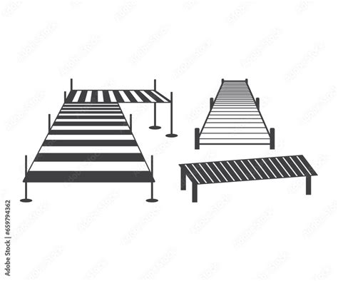 Dock Bundle Boat Dock Svg Dock Clipart Wooden Quay Svg Dock Cut Files For Silhouette
