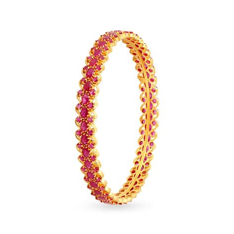 Buy Rikita Ruby Bangles At Best Price Tanishq Us