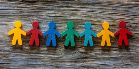 Colorful Figures Representing The Beautiful Concepts Of Unity And Diversity Among Us Stock Image