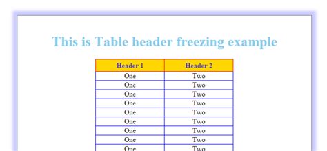 Freeze Table Header HTML CSS SitePoint Forums Web Development Design Community