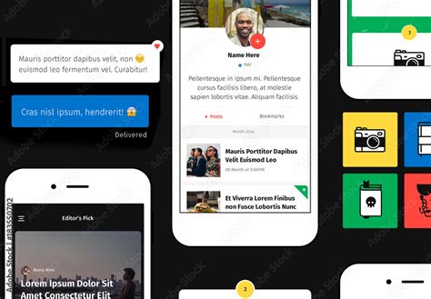 Glue Ui Kit Stock Template Adobe Stock