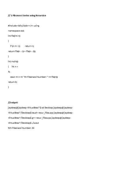 daa codes pdf 1 fibonacci series using recursion include using