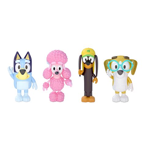 Bluey And Friends Bluey Coco Snickers And Honey 4 Figure Pack