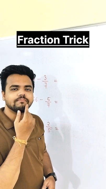 Maths Magic Easy Fraction Trick Vedic Maths Maths Ytshorts Shorts