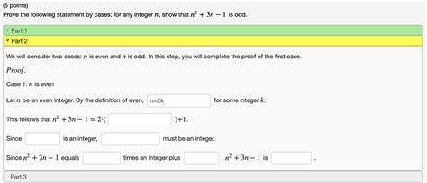 Solved Points Prove The Following Statement By Cases Chegg