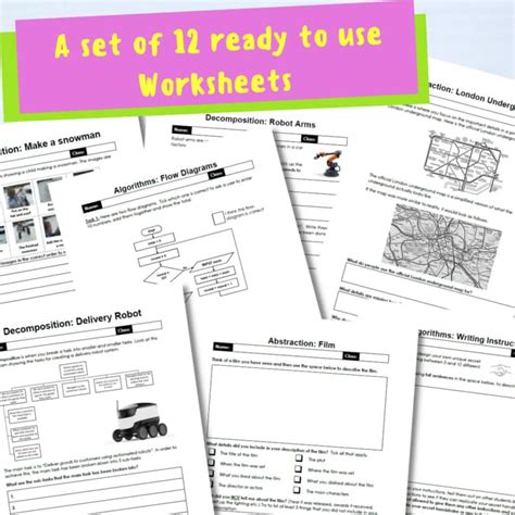 Computational Thinking Worksheets By Nichola Wilkin Tpt