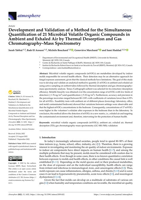 Pdf Development And Validation Of A Method For The Simultaneous