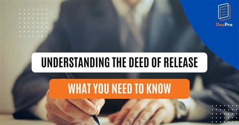 Understanding The Deed Of Release What You Need To Know Docpro