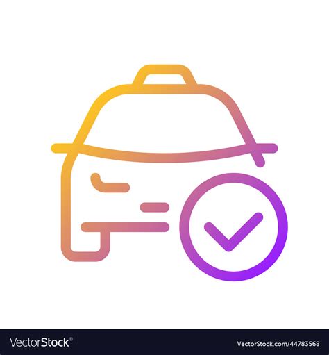 Approved Taxi Order Pixel Perfect Gradient Linear Vector Image