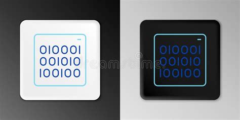 Line Binary Code Icon Isolated On Grey Background Colorful Outline