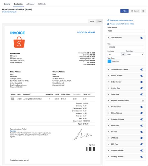 How To Customize Woocommerce Invoice Templates Webtoffee