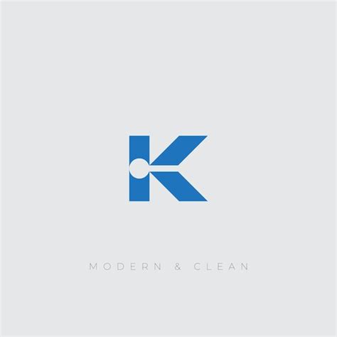 K 문자 및 기술 연결 로고 아이콘 프리미엄 벡터