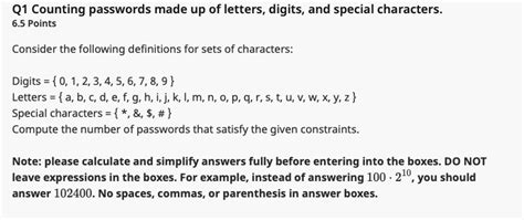 solved q1 counting passwords made up of letters digits and