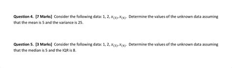 solved question 4 [7 ﻿marks] ﻿consider the following data