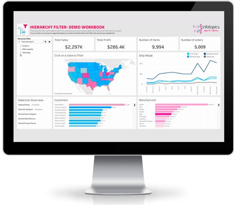 best tableau hierarchy filter to navigate large amounts of data