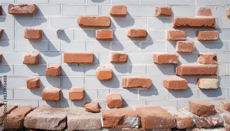 2d Game Level Brick Wall Brick Texture With Shadowing Platformer Game