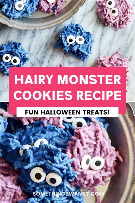 Hairy Monster Cookies Recipe Monster Cookies Fun Halloween Treats