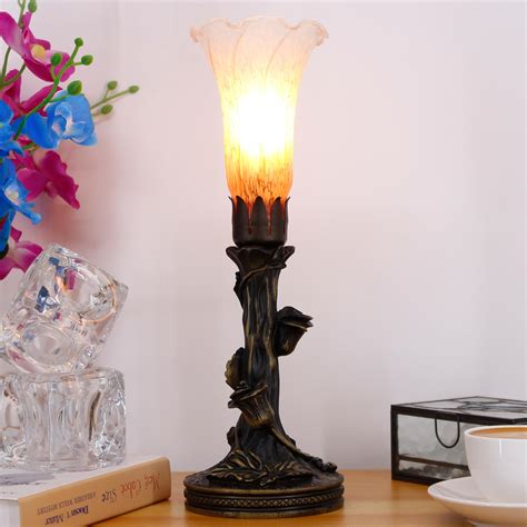 Anyonglu Lily Lamp Tiffany Style Torchiere Table Lamp 135 Inch Tall