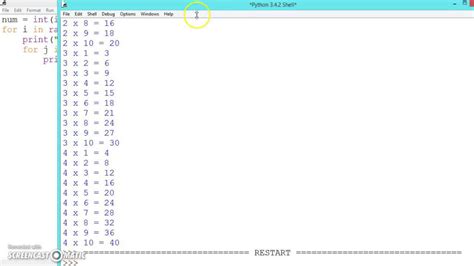 Python Multiplication Table Nested Loop Multiplicationtablechart Net