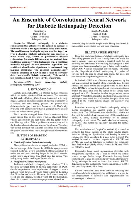 Pdf An Ensemble Of Convolutional Neural Network For Diabetic Retinopathy Detection