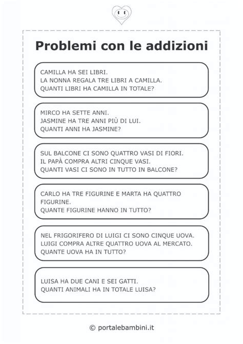 Problemi Di Matematica Di Prima Elementare Problema Di Matematica Per