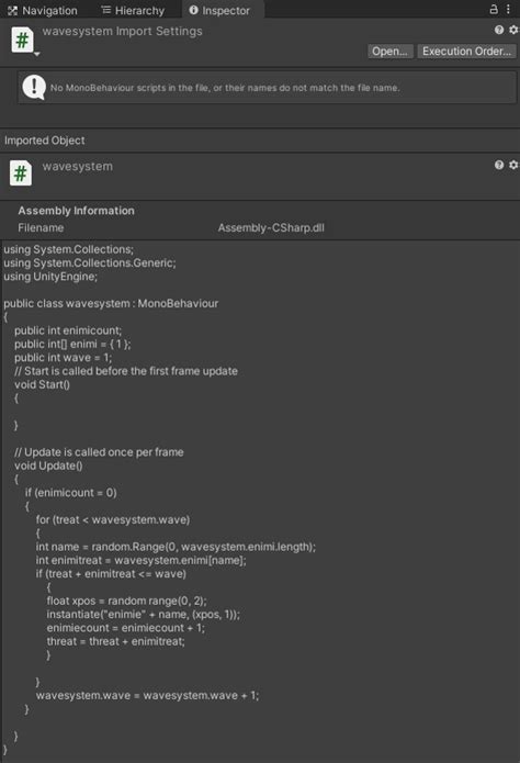C How To Solve The No Mono Behavior Script Found Error In Unity Stack Overflow